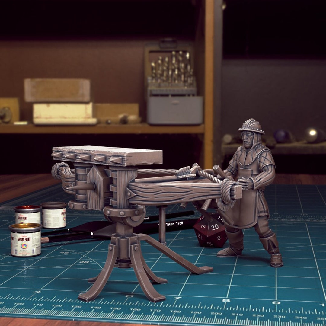 Ballista and Crew Tytantroll Miniatures 3D Printed Miniatures TTRPG ...