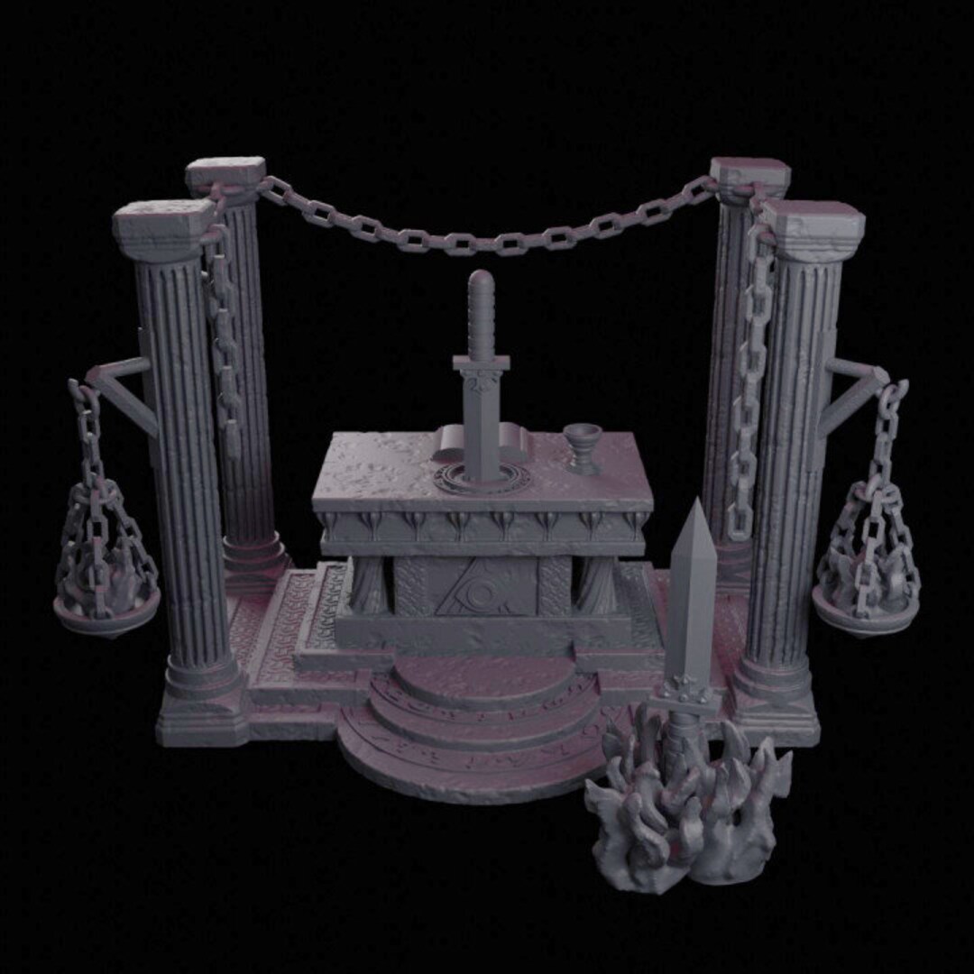 Primordial Altar Set for Dungeons and Dragons Scenery Infernal Descent ...