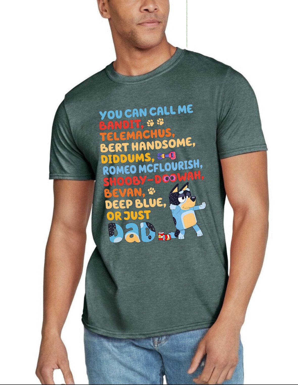 Bluey Dad Father's Day Call Me Dad Bluey T-shirt Gifts for Him Rad Dad ...