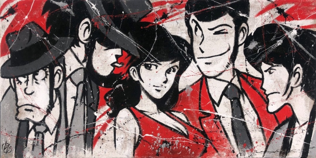 Lupine III and the Gang Handmade Painting - Etsy