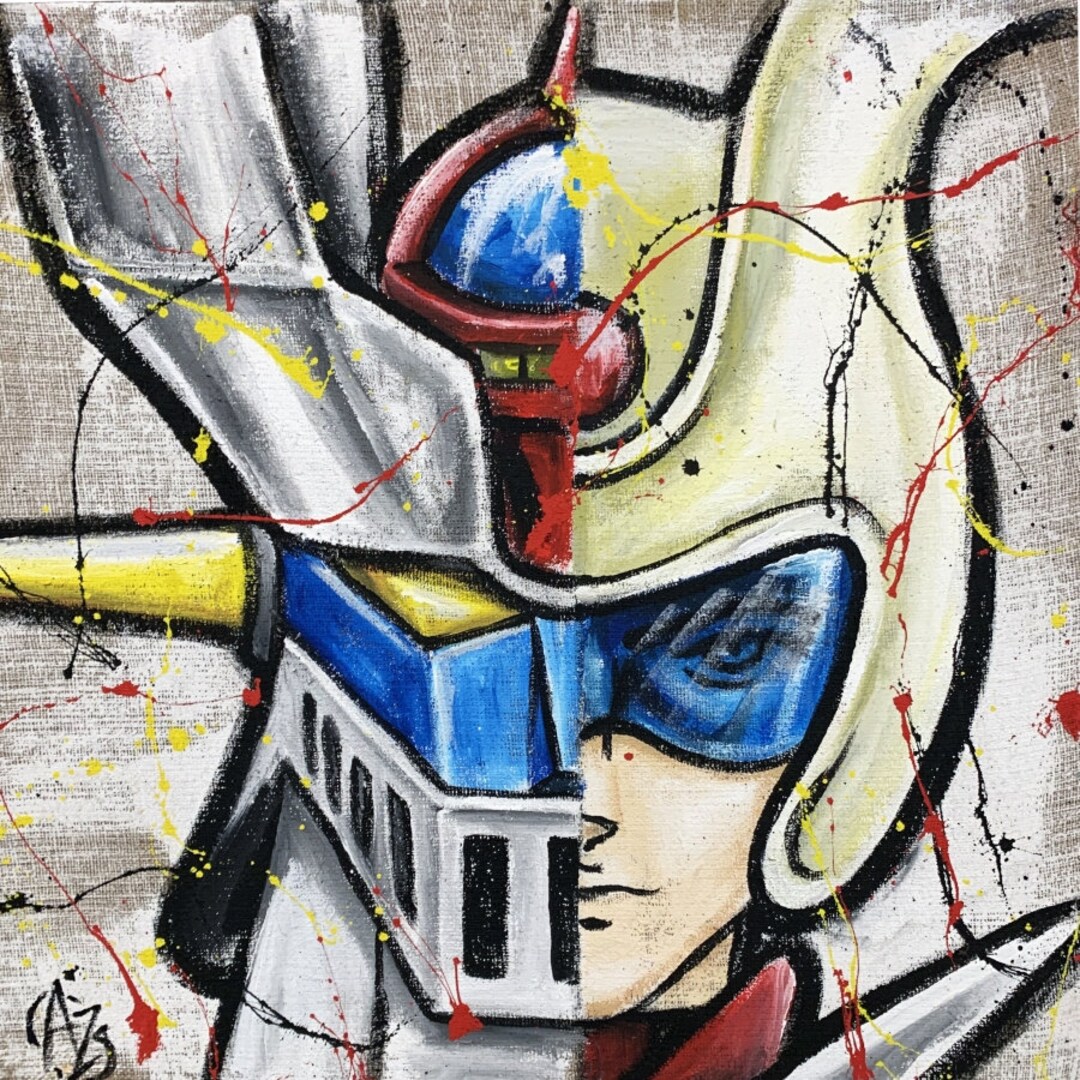 Half Mazinger Z Tetsuya Tsurug Handmade Painting - Etsy