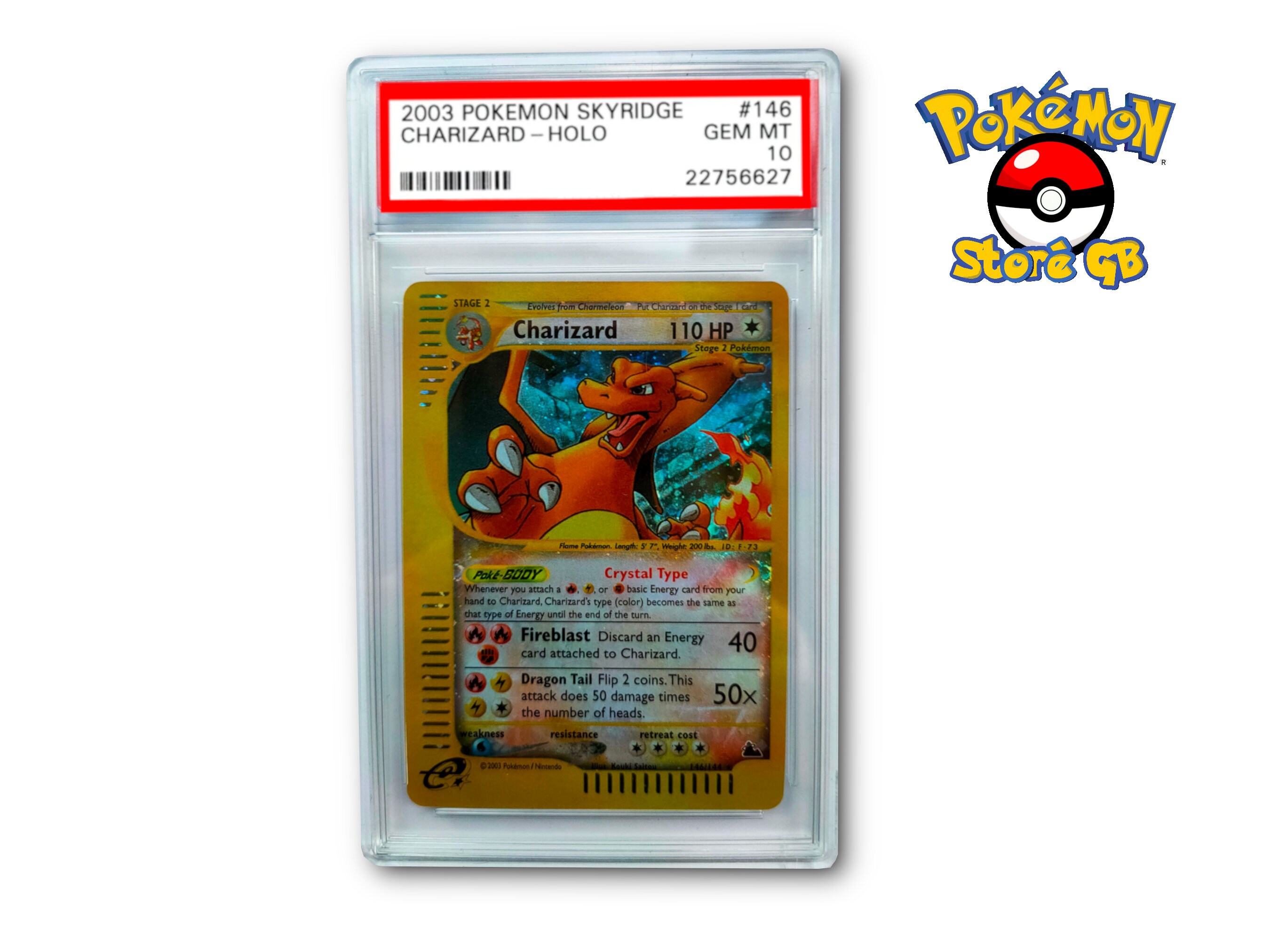 Charizard SK 146 Skyridge Holo Rare Charizard With or Without Display ...