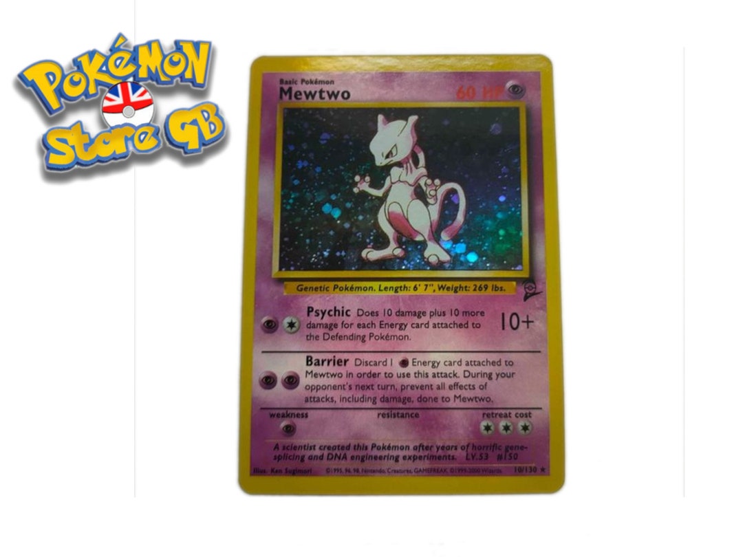 Mewtwo Pokemon Base Set 2 Rare Holo - Etsy