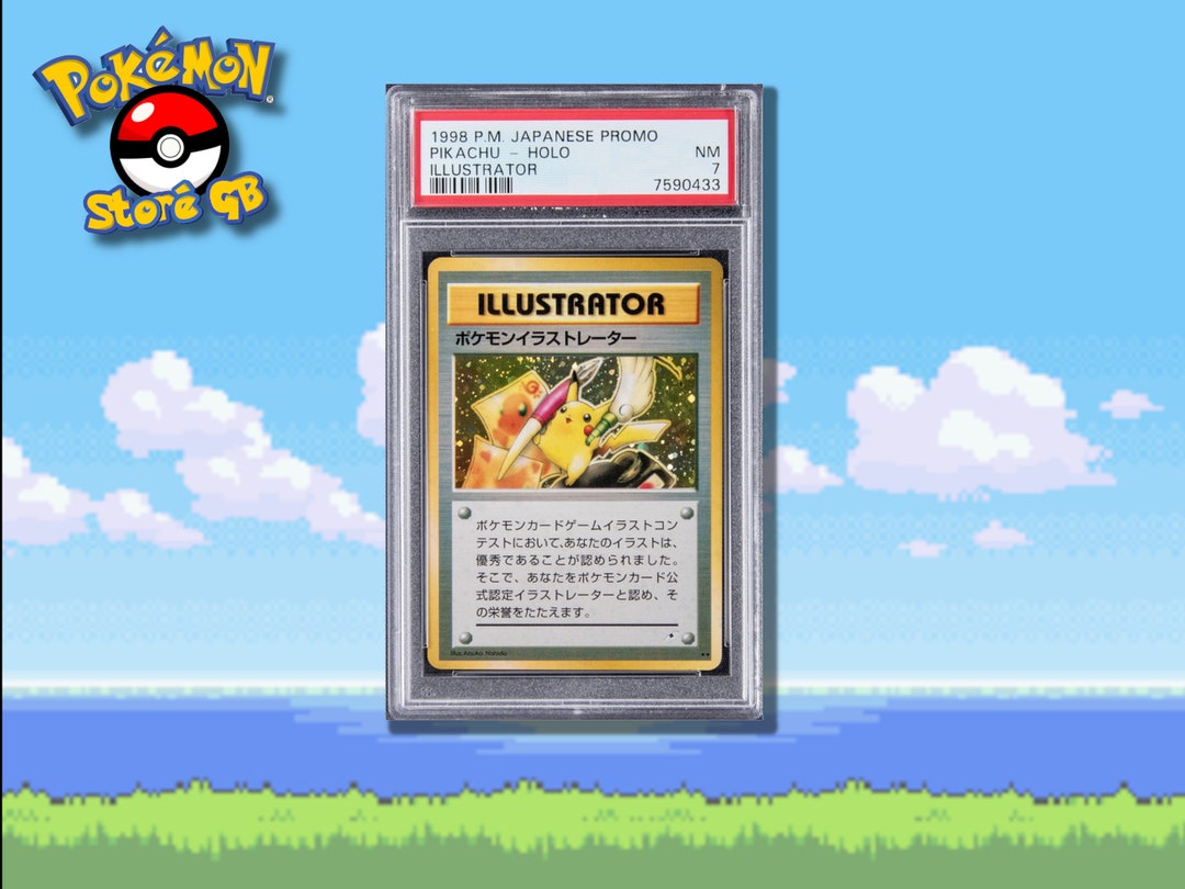 Pikachu Illustrator Holographic Gem Mint 9 Slabbed Display Proxy Card ...