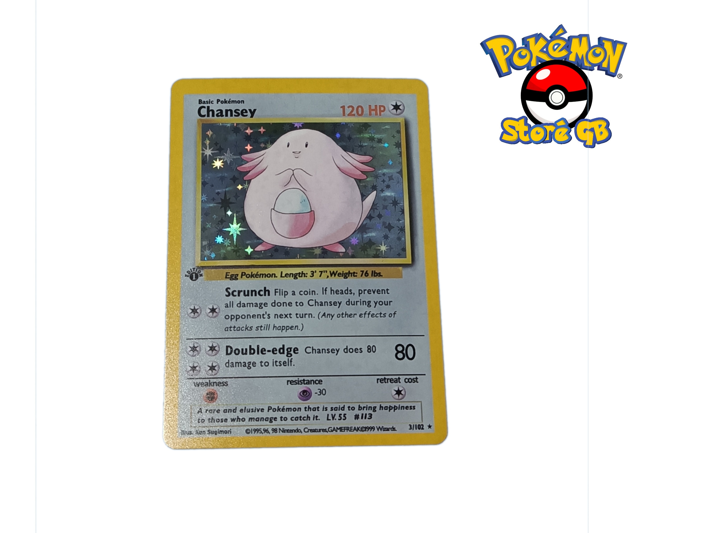 1999 Pokemon Game Chansey Holo 1st Edition Base Set Shadowless 3 PSA 9 ...