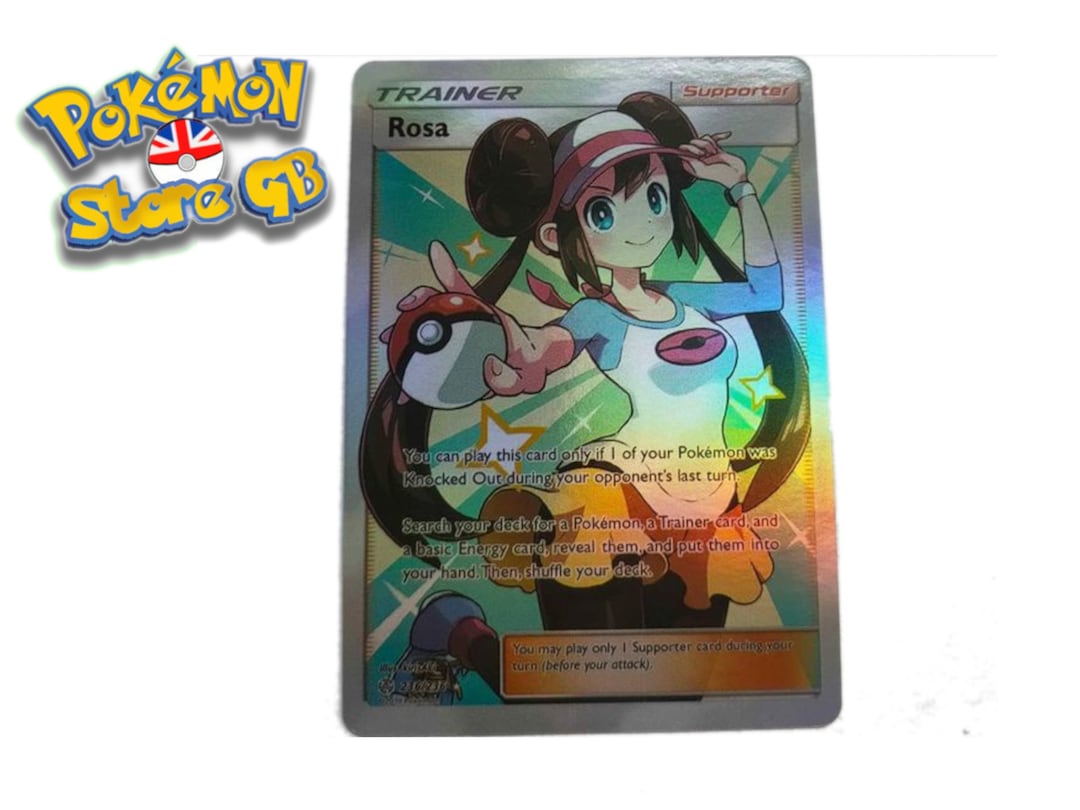 Rosa 236/236 Full Art Supporter Card pokemon SM Cosmic Eclipse Pokemon ...