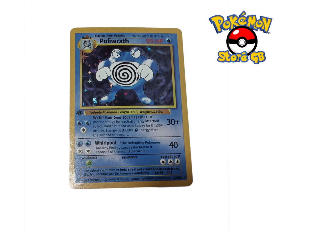 1999 Pokemon Base Set Poliwrath 1st Edition 13/102 PSA 9 Mint - Etsy