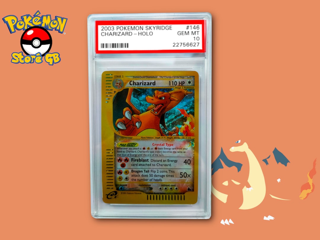 Charizard SK 146 Skyridge Holo Rare Charizard With or Without Display ...