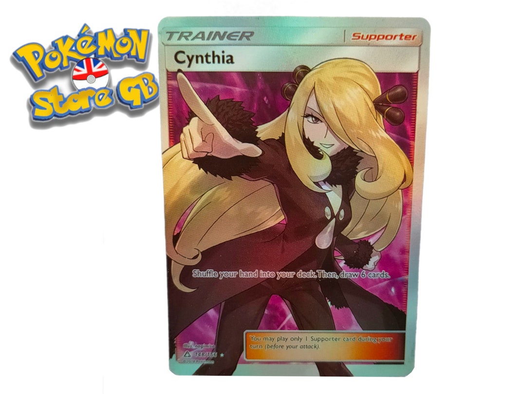Pokemon Tcg Cynthia Full Art Trainer Hidden Fates Sv82/sv94 Psa 10 - Etsy