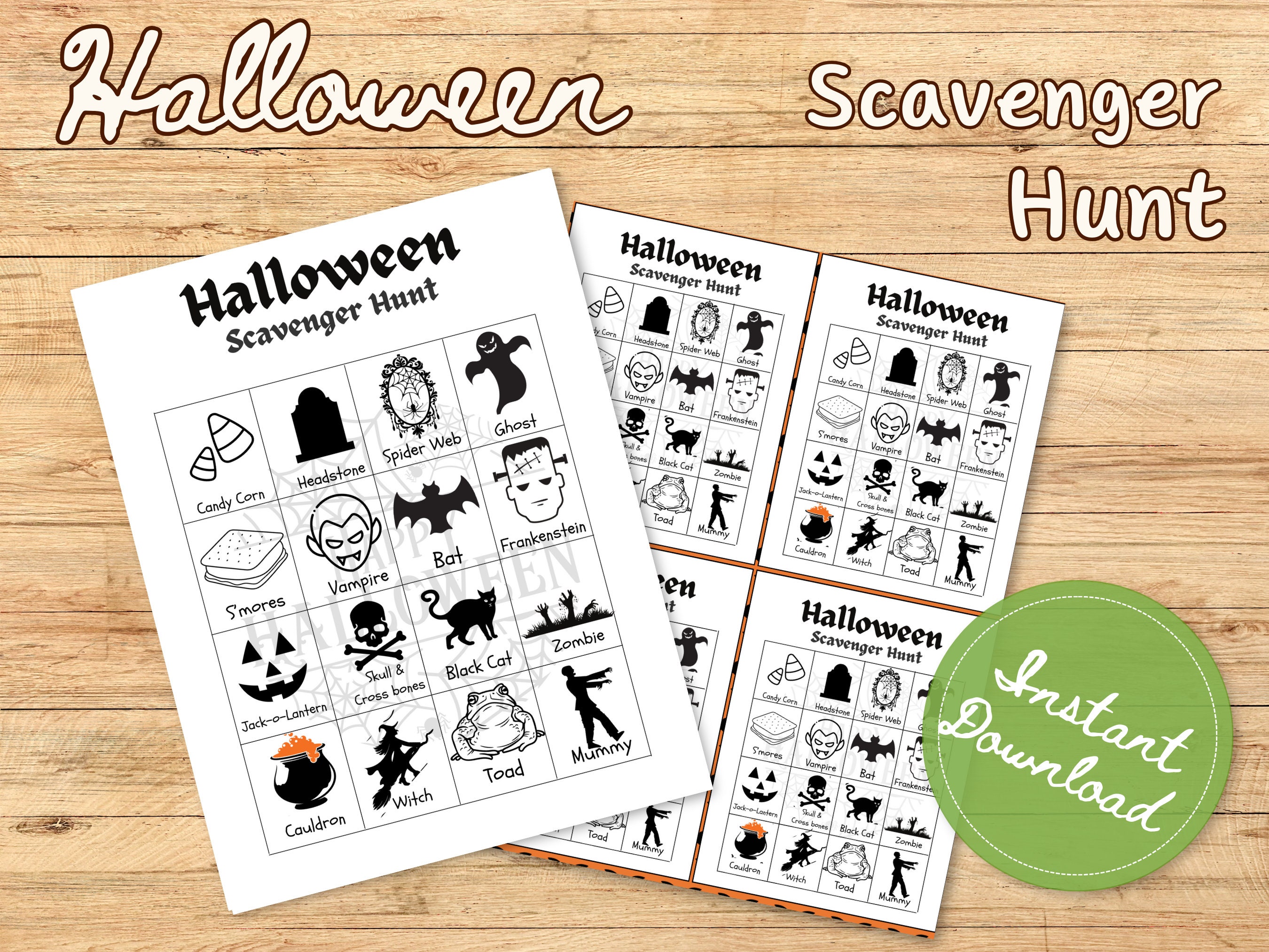 Halloween Printable Scavenger Hunt for Kids | Scavenger Hunt for Kids ...