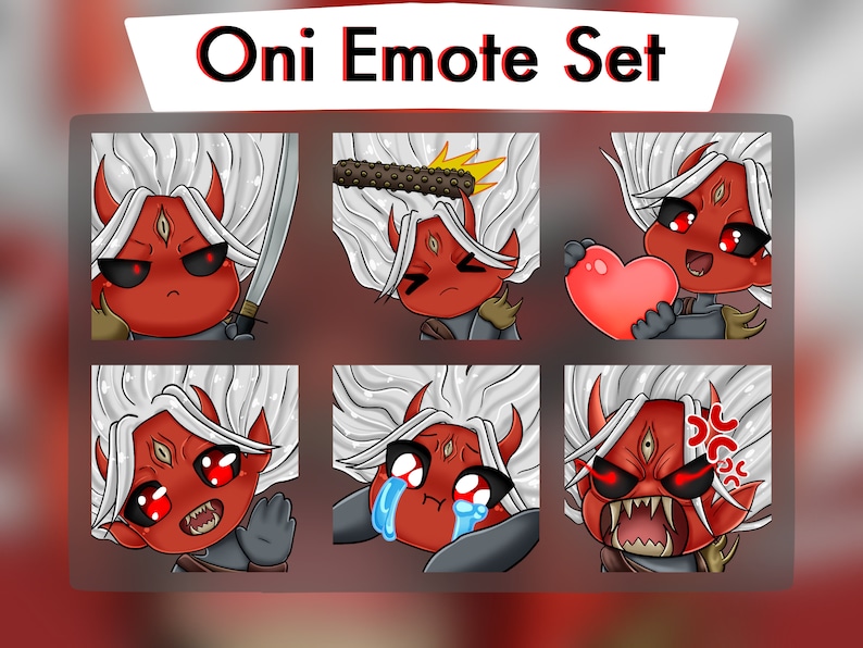 Oni DBD Emote Set, DBD Emote Set, Oni Emotes - Etsy