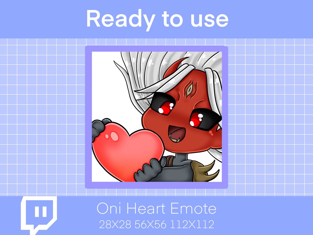 Oni Heart Emote, Oni Love Emote, DBD Heart Emote, Twitch Emote - Etsy