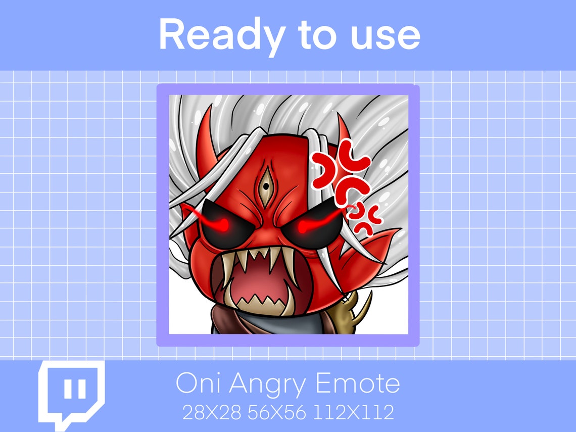 DBD Oni Angry Emote, Twitch Emote, Angry Emote - Etsy