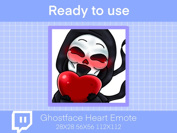Ghostface Heart Emote DBD Emote Twitch Emote - Etsy