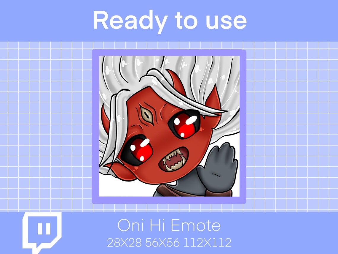 Oni Hi DBD Emote, Oni Wave Emote, Twitch Emote, DBD Emote - Etsy