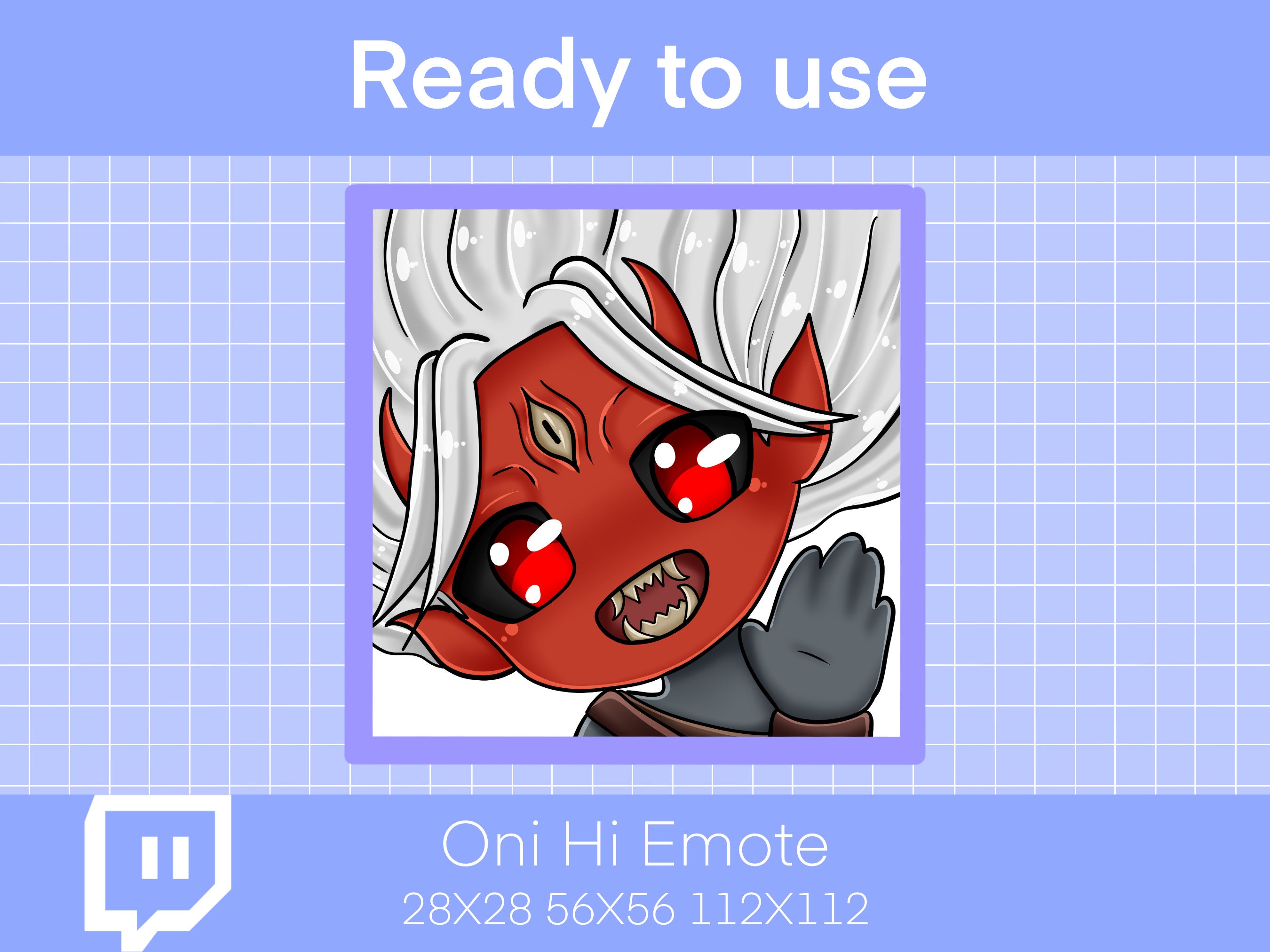 Oni Hi DBD Emote, Oni Wave Emote, Twitch Emote, DBD Emote - Etsy UK