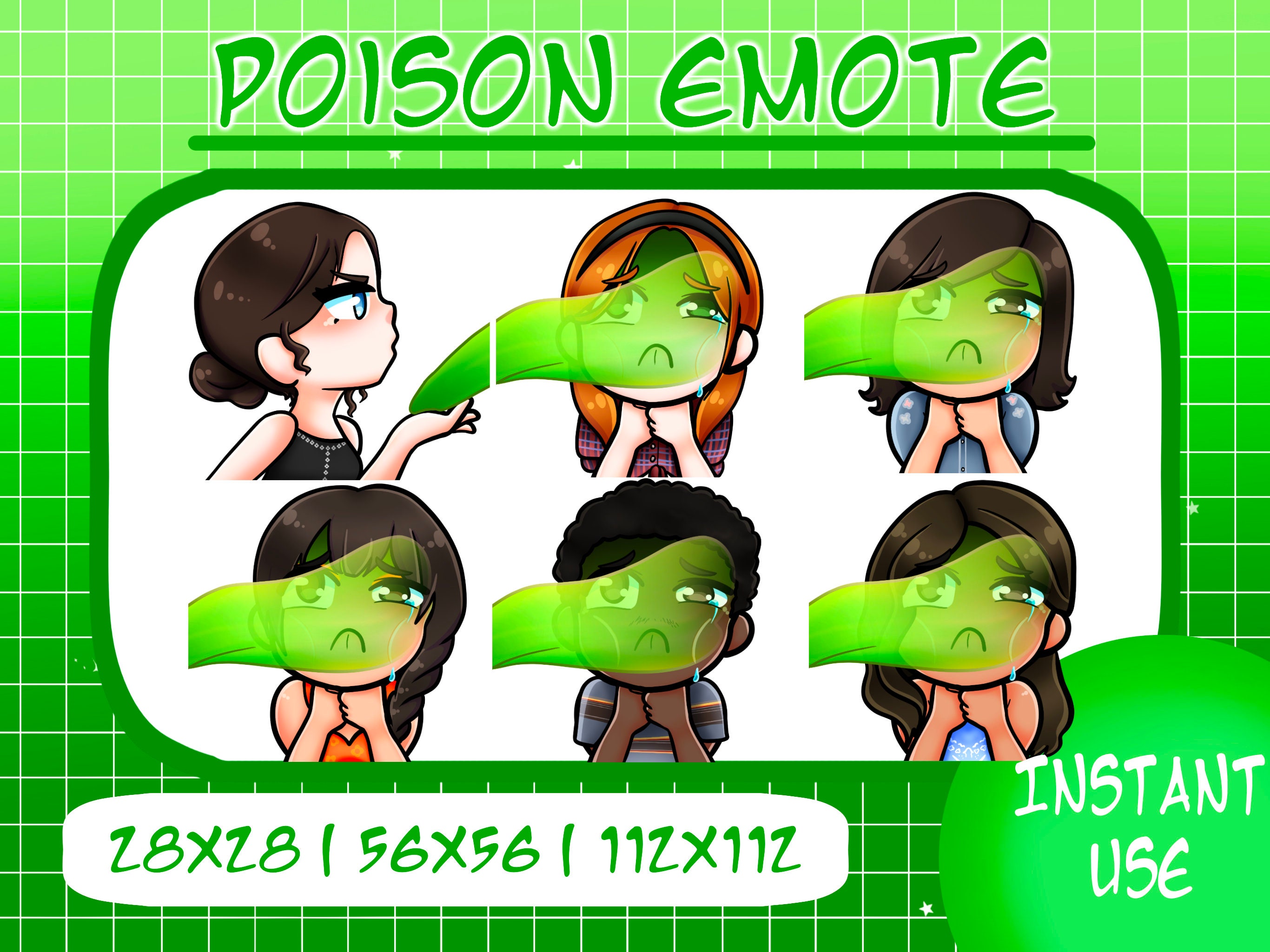 Sissy Poisoning Survivors Tcm Emotes, Twitch Emotes, Kick Emotes - Etsy
