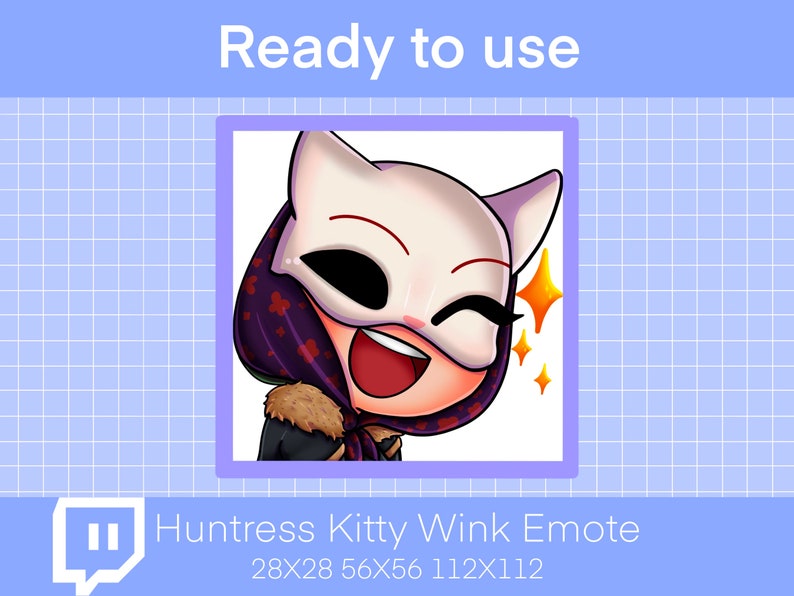 Huntress Kitty Wink Emote DBD, Twitch Emote - Etsy