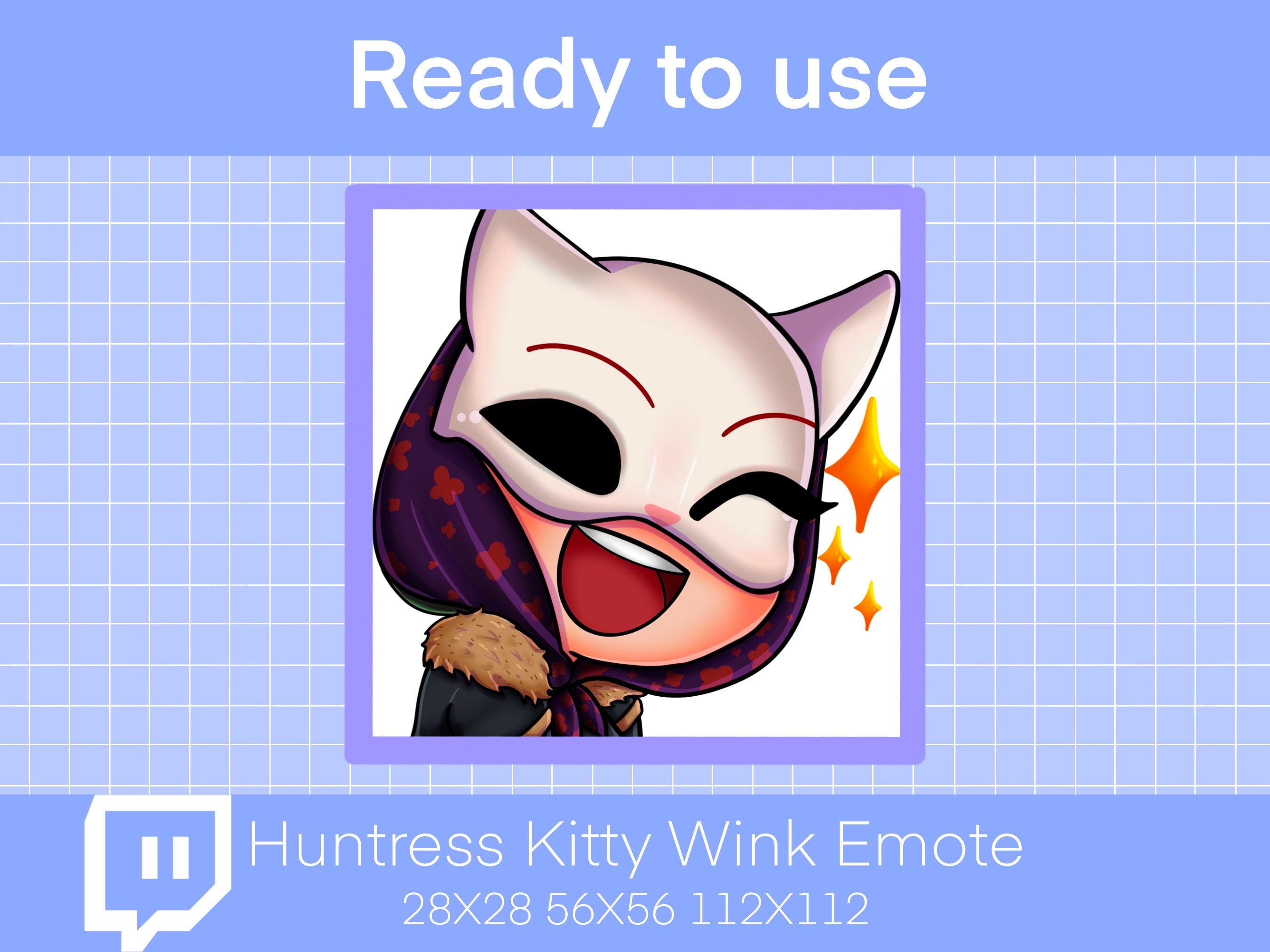 Huntress Kitty Wink Emote DBD, Twitch Emote - Etsy