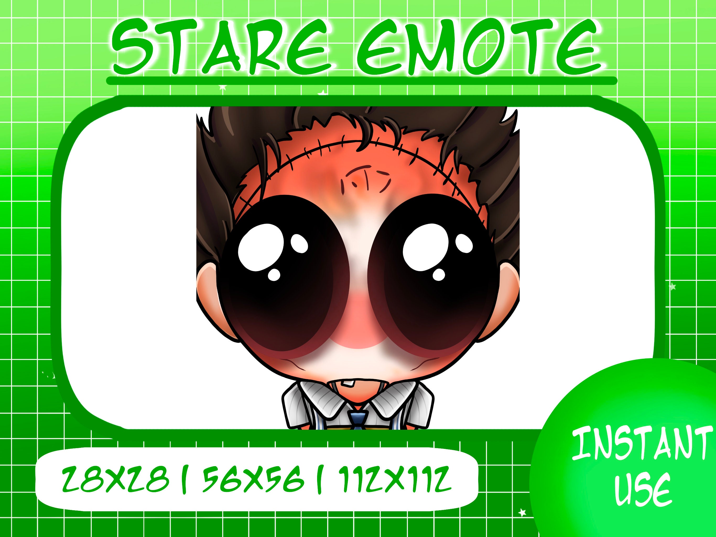 Bubba Stare Emote, TCM/DBD Stare Emote, Twitch Emote, Texas Chainsaw ...