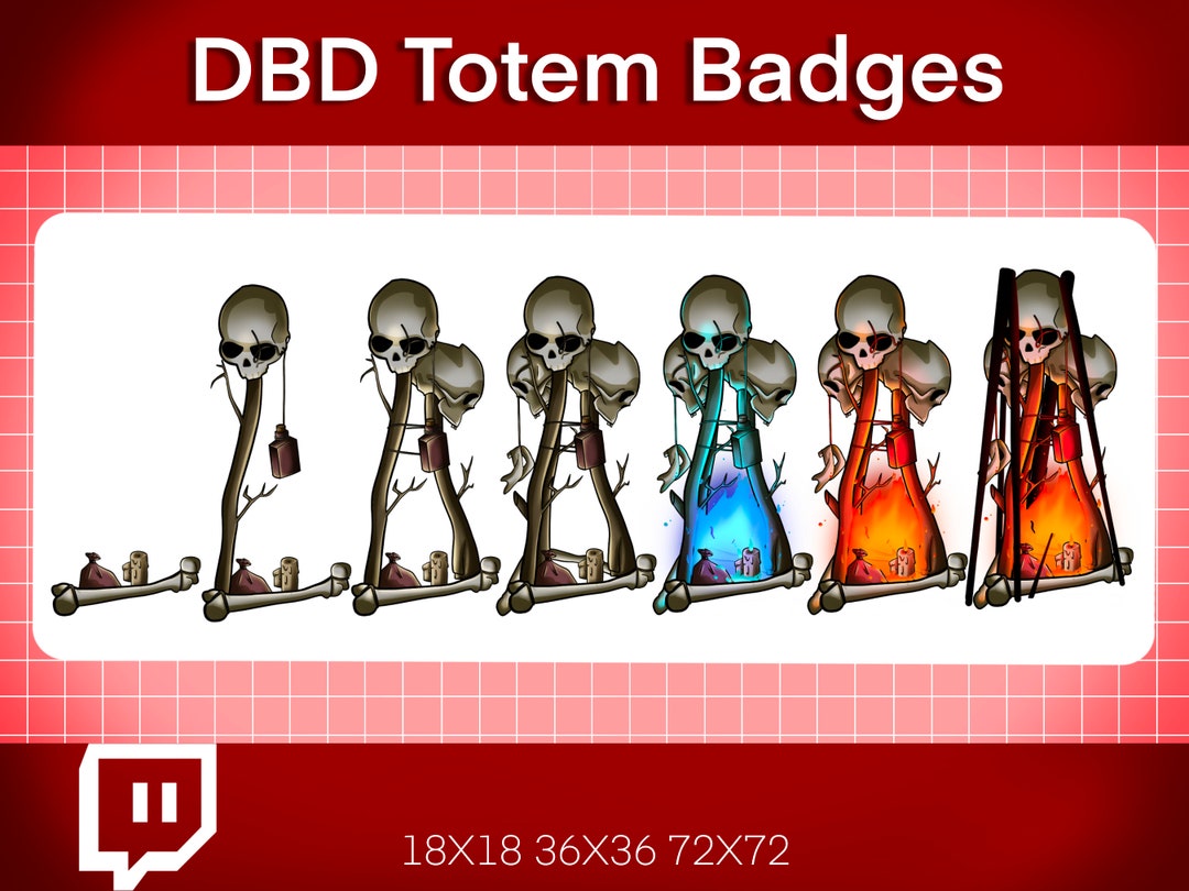 DBD Totem, Hex, Boon Twitch Badges. 7 Progressive Badges. - Etsy