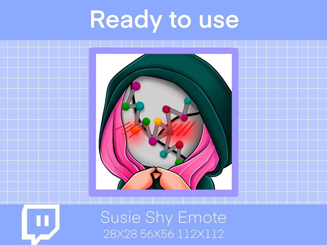 Susie UWU Shy Emote, Twitch Emote, DBD Emote, UWU Emote - Etsy