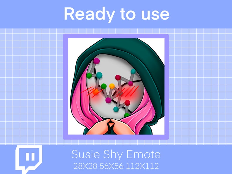 Susie UWU Shy Emote, Twitch Emote, DBD Emote, UWU Emote - Etsy