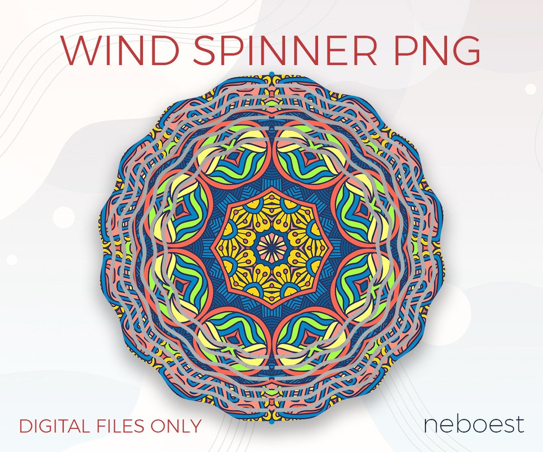 Mandala Wind Spinner PNG File Hanging Wind Spinners for - Etsy