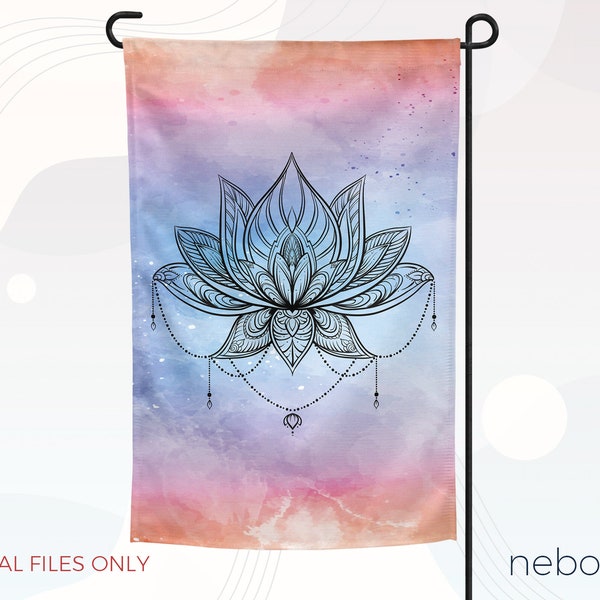 Lotus Garden Flag - Etsy
