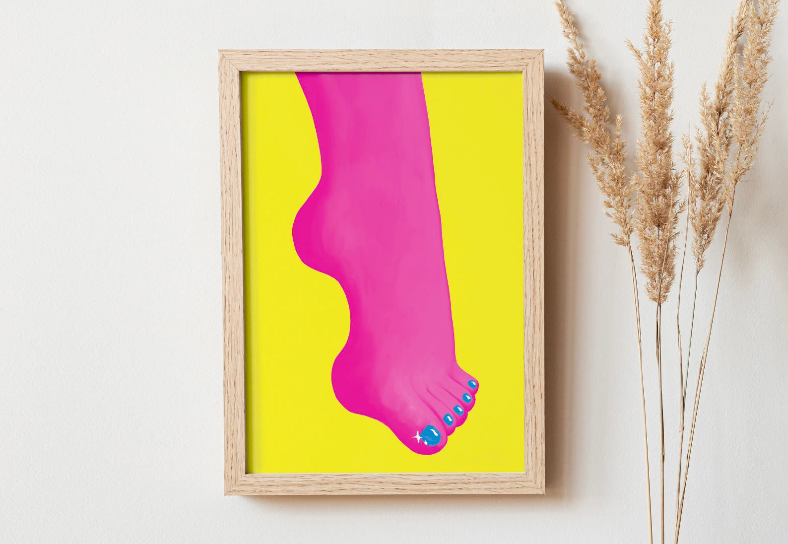 Big Feet in Pink - Instant Download - Wall Print, Digital Download ...