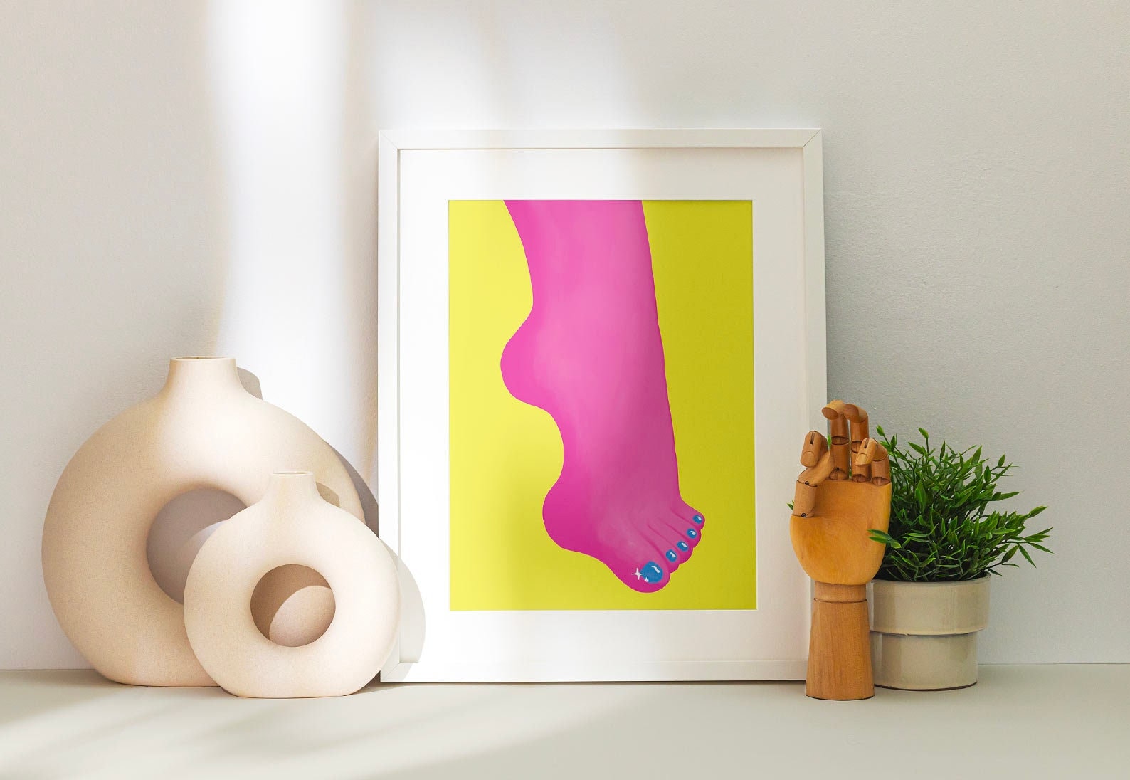 Big Feet in Pink - Instant Download - Wall Print, Digital Download ...