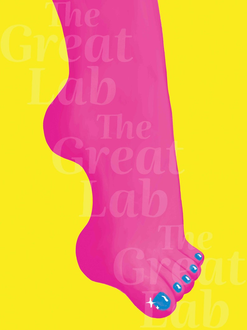 Big Feet in Pink - Instant Download - Wall Print, Digital Download ...