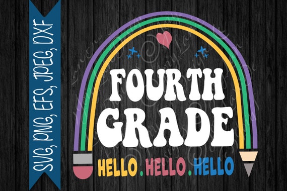 Fourth Grade SVG Back to School SVG First Day of School SVG - Etsy