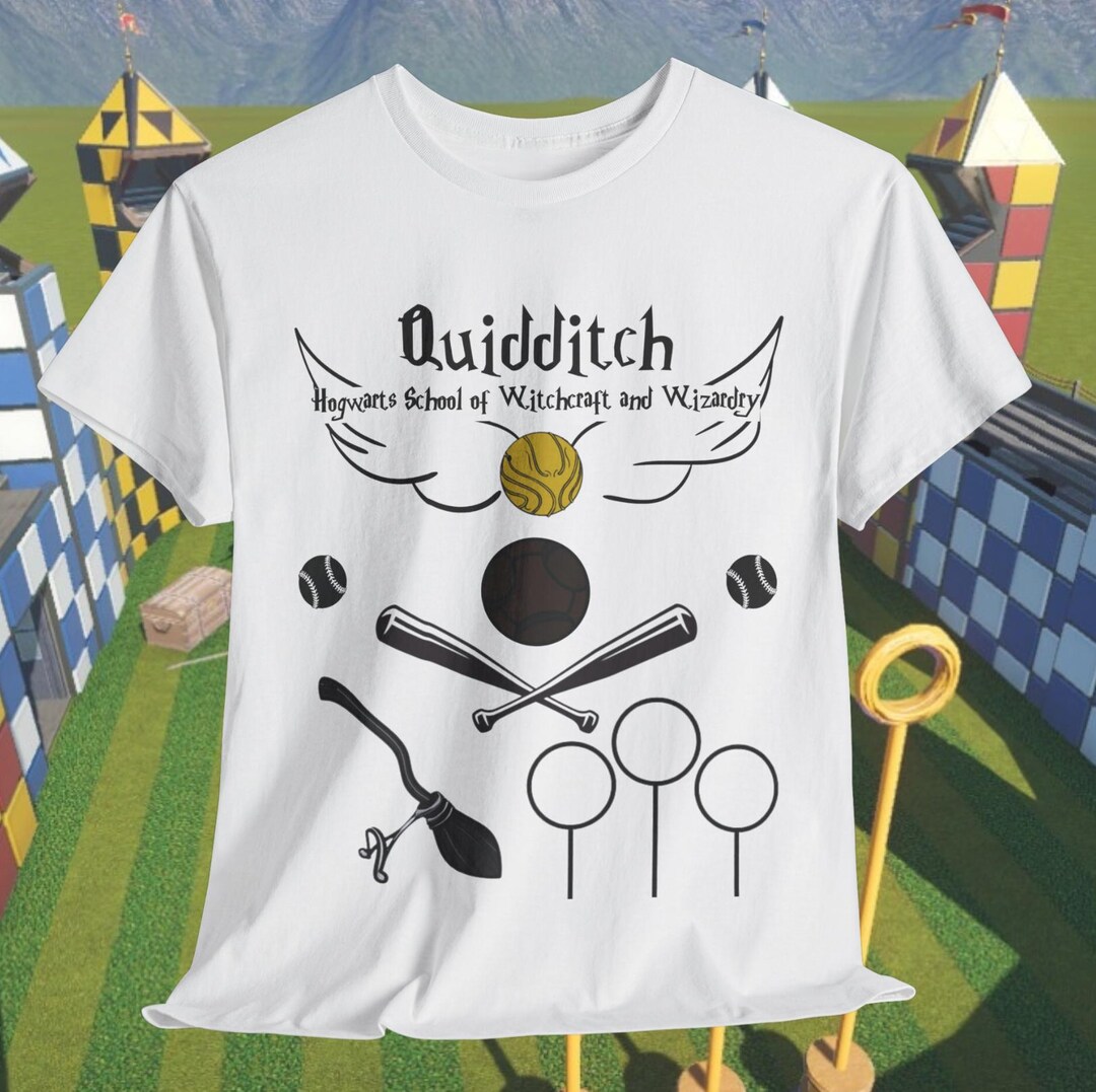 Harry Potter Quidditch T-shirt, Wizard Movie Fan Gift, Hogwarts Tee ...