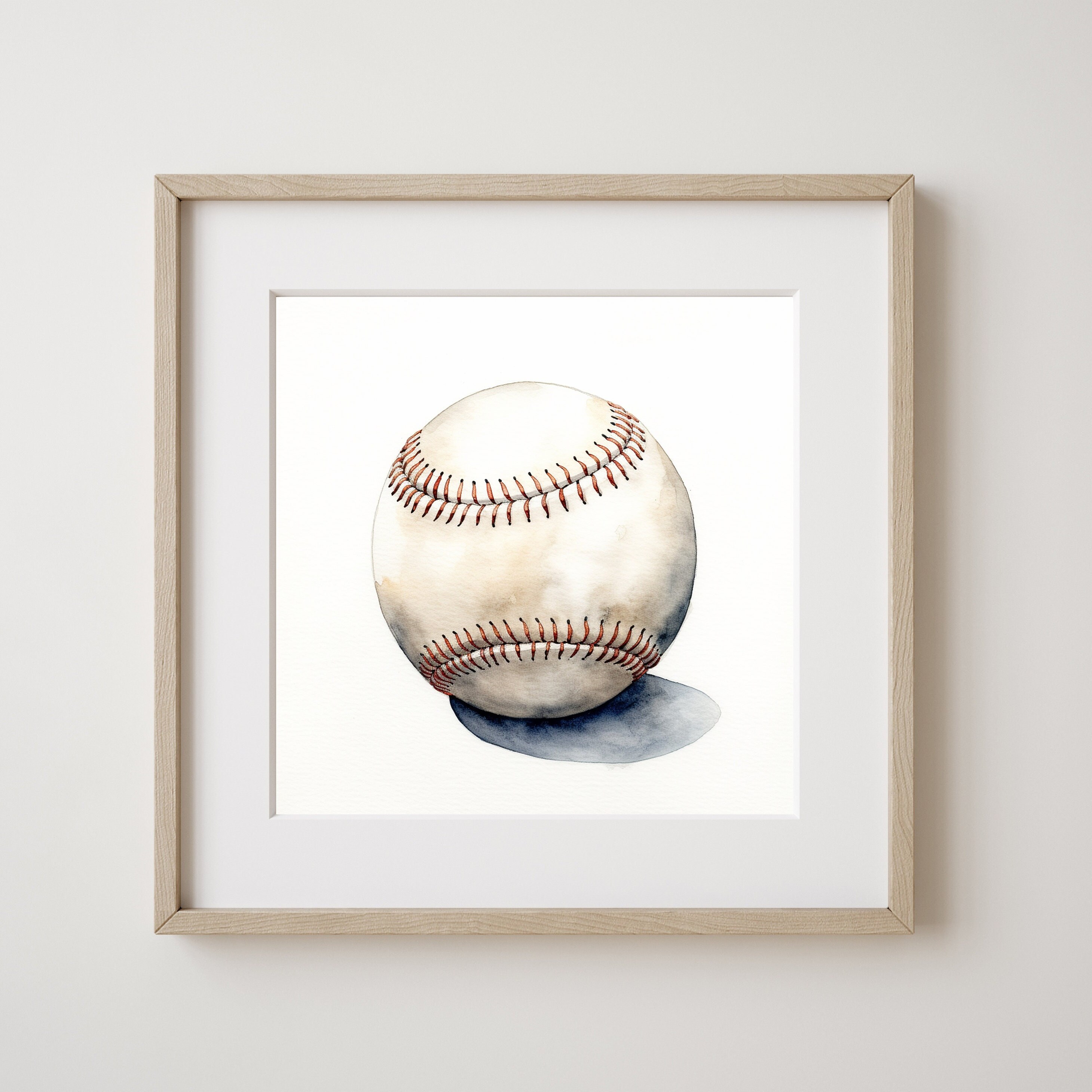 Watercolor Baseball Print, Kids Room, Wall Art, Nursery Art, Baseball ...