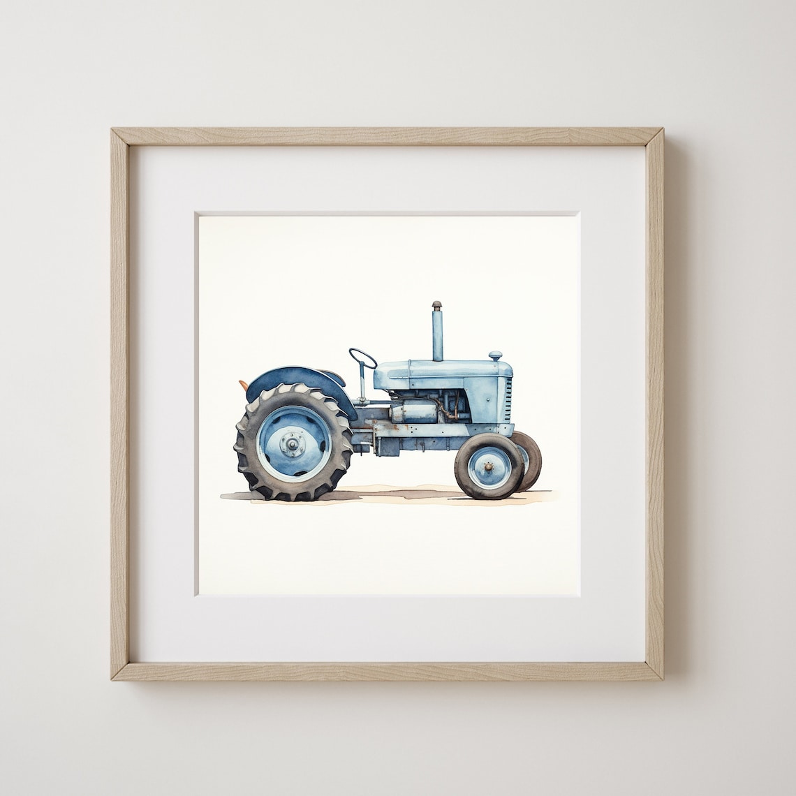 Watercolor Blue Tractor Print, Kids Room, Wall Art, Nursery Art ...