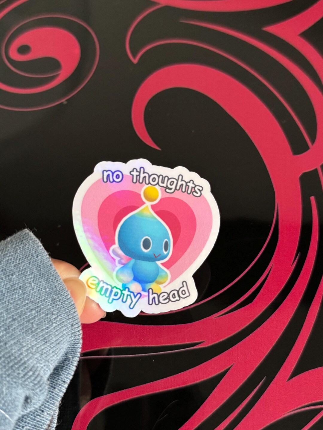 Holographic Chao Meme Vinyl Sticker Sonic Adventure Sab2 Retro Gaming ...