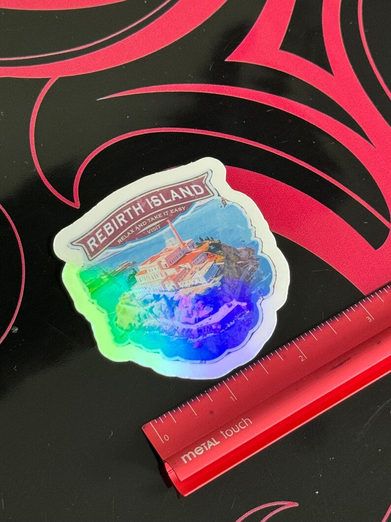 Shiny Holographic Cod Rebirth Island Vinyl Sticker Calling Title Card ...