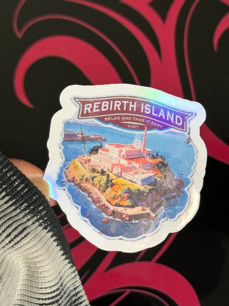 Shiny Holographic Cod Rebirth Island Vinyl Sticker Calling Title Card ...