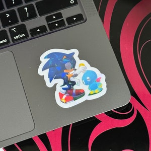 Shiny Holographic Sonic Petting Chao Vinyl Sticker Sonicadventure Sab2 ...
