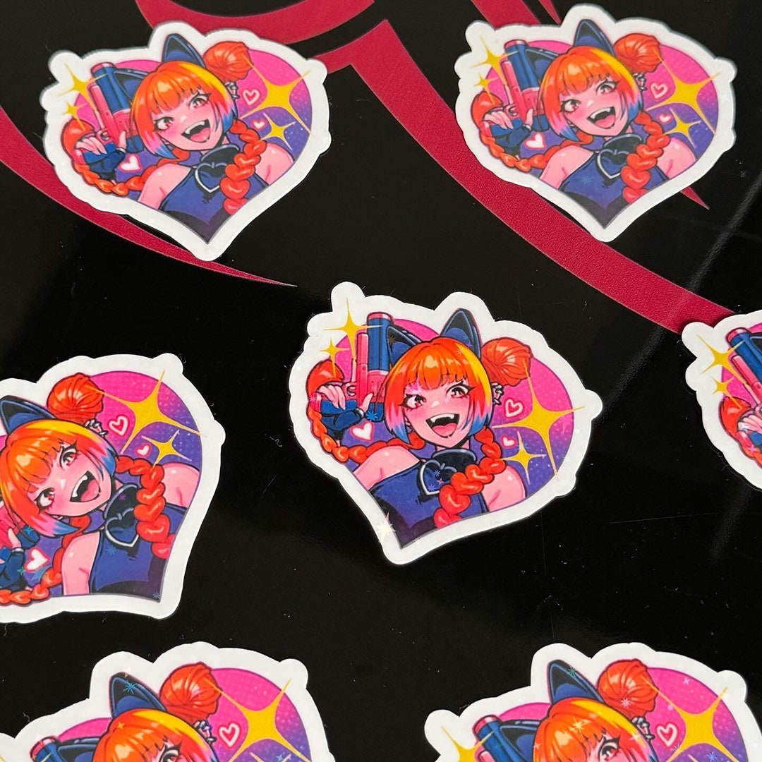 Shiny Holographic Cod Powerful Player Emblem Vinyl Sticker Cute Heart ...