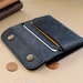 Small Pocket Card Wallet With Coin Pocket, Genuine Leather Personalized ...