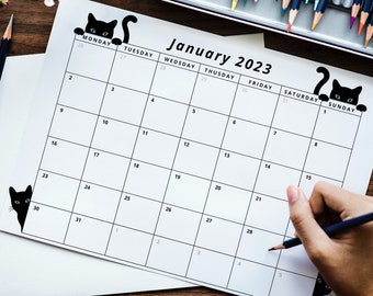 Cat Themed Monthly Planner - Etsy