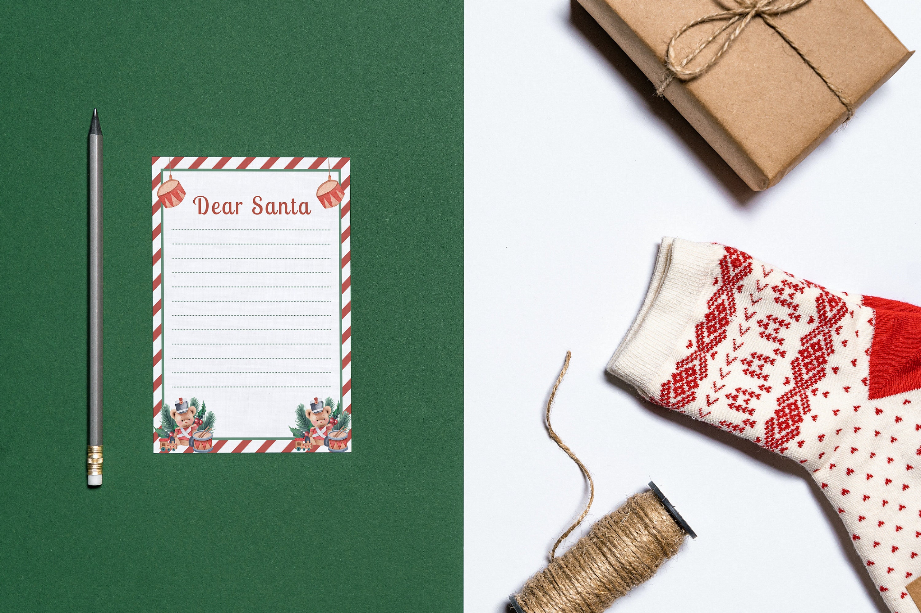 Letter to Santa, Christmas Printable Shopping List, Kids Christmas Wish ...