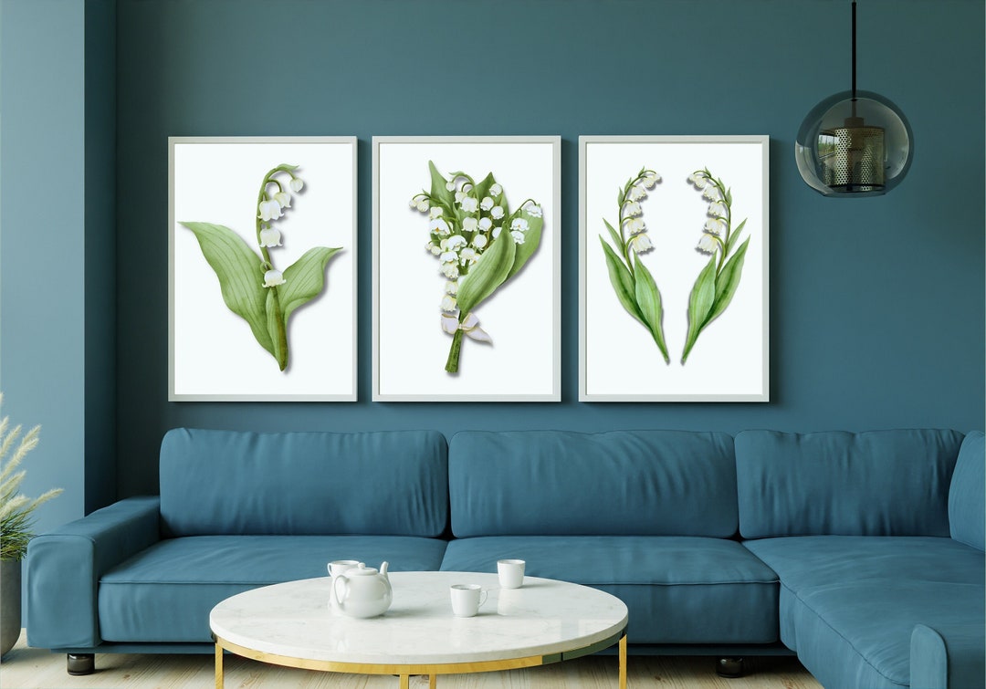 Lily of the Valley Prints Set: Watercolor May Birth Flower (digital ...