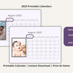 2025 Custom Photo Calendar Template: Family Wall or Desk (canva ...