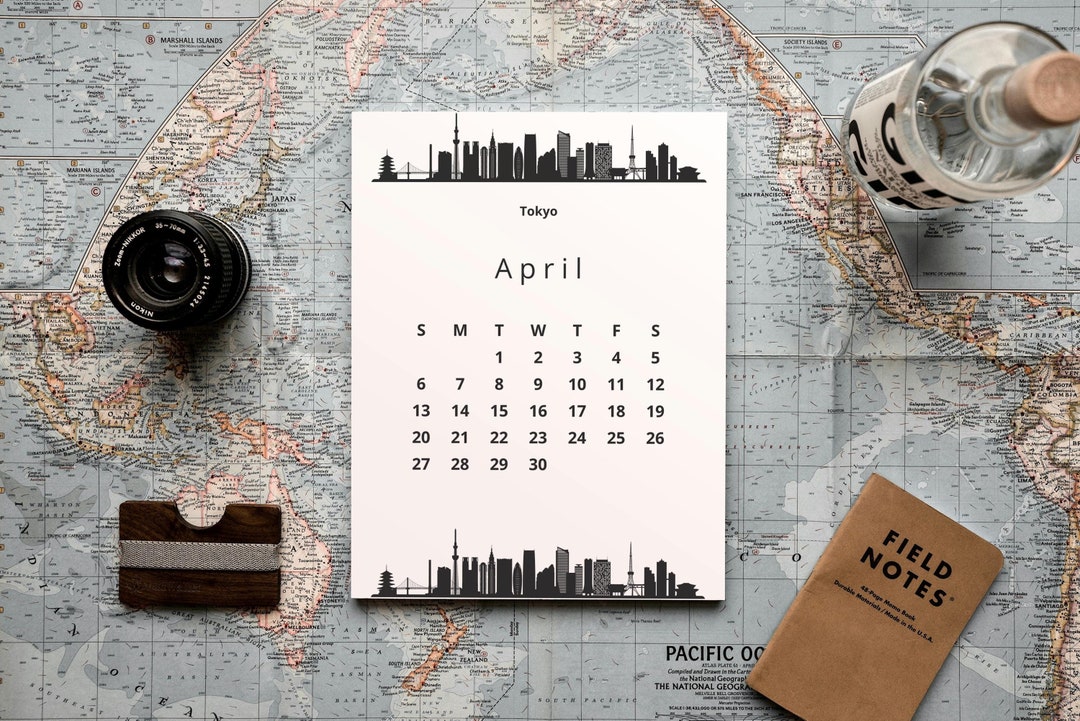 2025 Skyline Calendar: Famous Cities, Travel Theme (digital Download ...