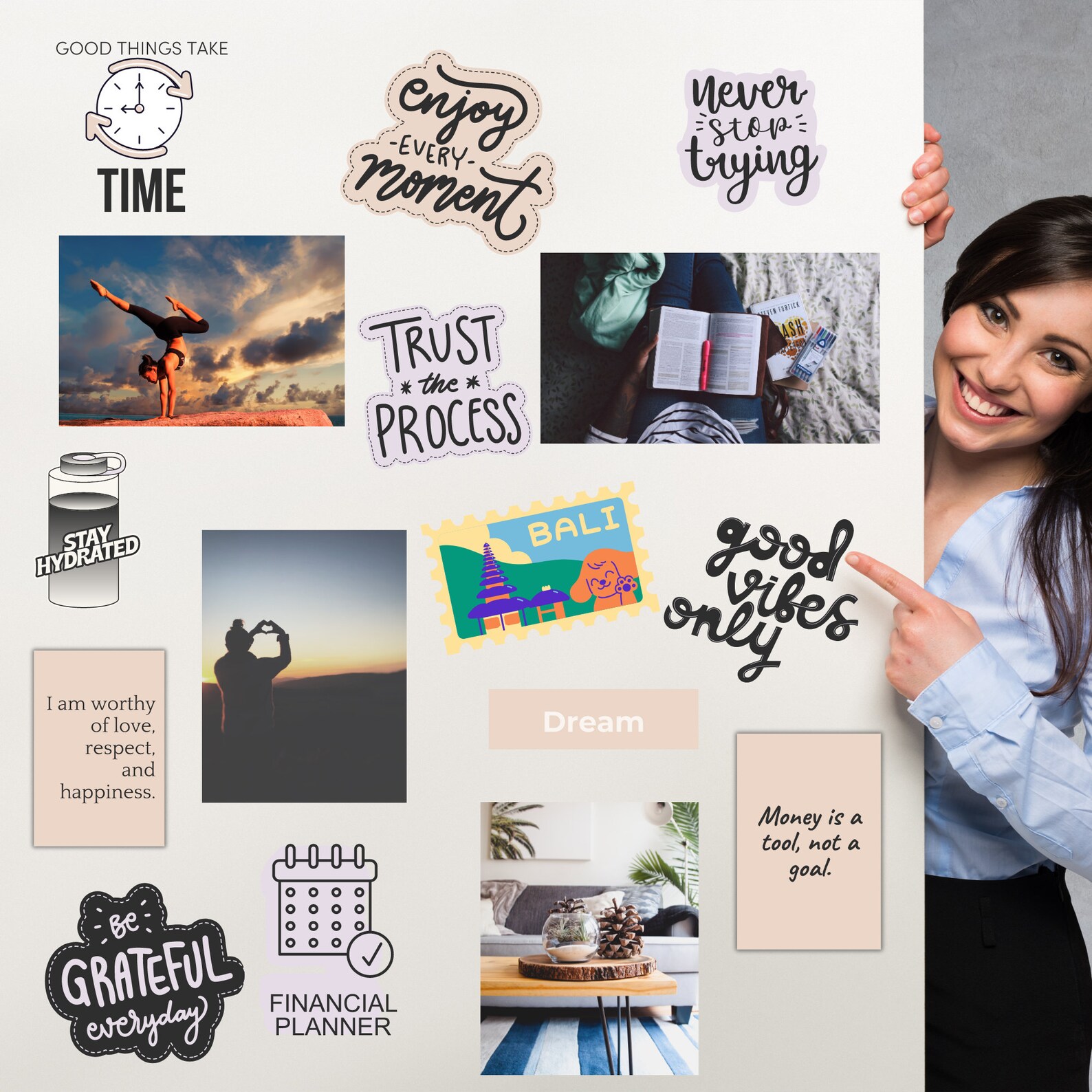 Printable Vision Board Kit With How to Guide and Over 1000 Unique ...