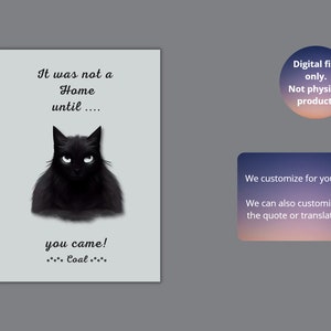 Moody Cat Personalized Printable Wall Art, Custom Cat Name Digital ...