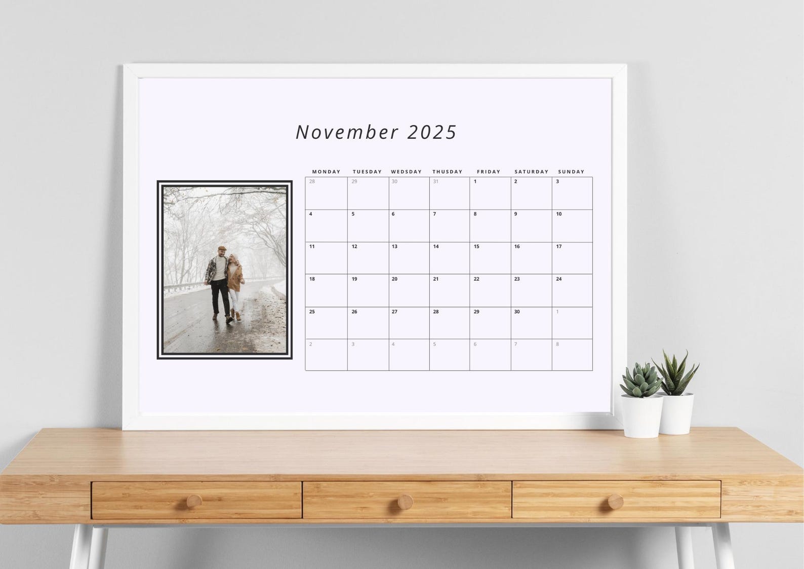 2025 Custom Photo Calendar Template: Family Wall or Desk (canva ...